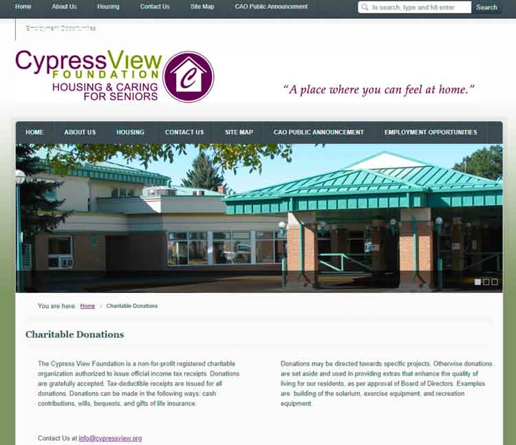 Case Study Cypress View Foundation – Wernick Web Design